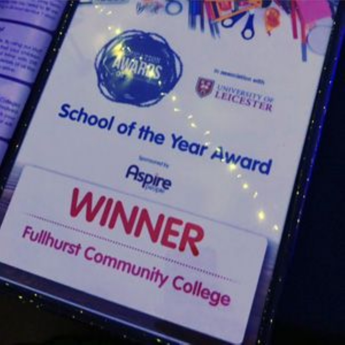 Fullhurst Community College - Fullhurst wins School of the Year Award!